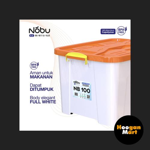 Jual [ Box ] Container Box Plastik 100 Liter Putih - Nobu - Kab ...