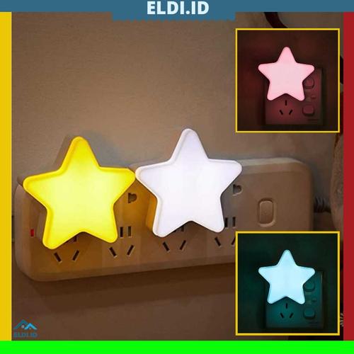 Promo Mini LED Night Light Lamp Stars Lampu Tidur Kecil Unik Bentuk Bintang - Putih - Jakarta ...