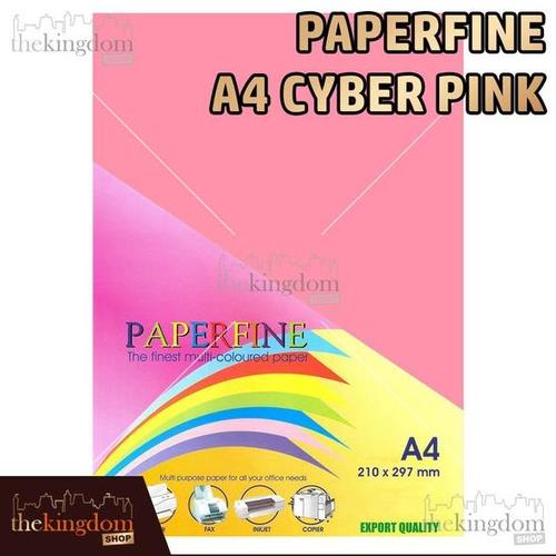 Jual Paperfine Kertas HVS Warna A4 Cyber Pink Ping Muda Isi 500 Lembar ...