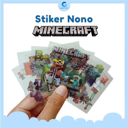 Jual STICKER NONO MINECRAFT [ECER] WATERPROOF / 1 LEMBAR STIKER - 10 ...
