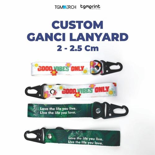Promo Cetak Custom gantungan kunci/ganci Lanyard | 2/2.5 Cm | Tgm Merch ...