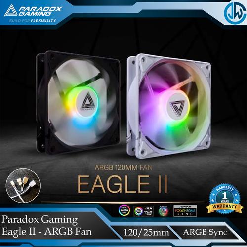 Jual Paradox Gaming Eagle II - ARGB PC Fan Case 120mm Black / White|3 ...