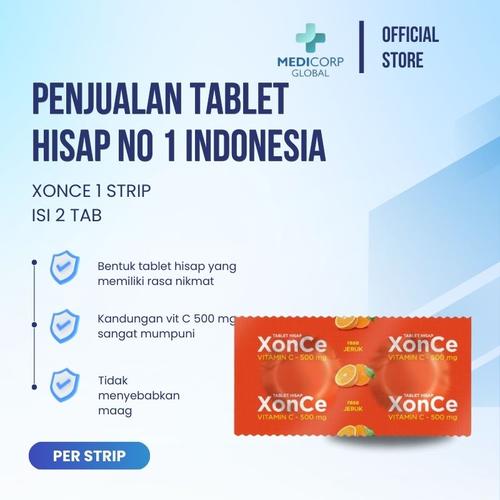 Promo Xonce / xon ce vitamin C 500 mg strip isi 2 rasa jeruk vicee ...