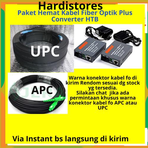 Jual Kabel Fiber Optic Drop SC UPC +Media Converter HTB 3100 Paket ...