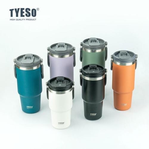Jual Tyeso Tumbler Coffee Mug 600ml TS-8826 20 Oz Thermos Flask Double Vacum - Hitam - Jakarta ...