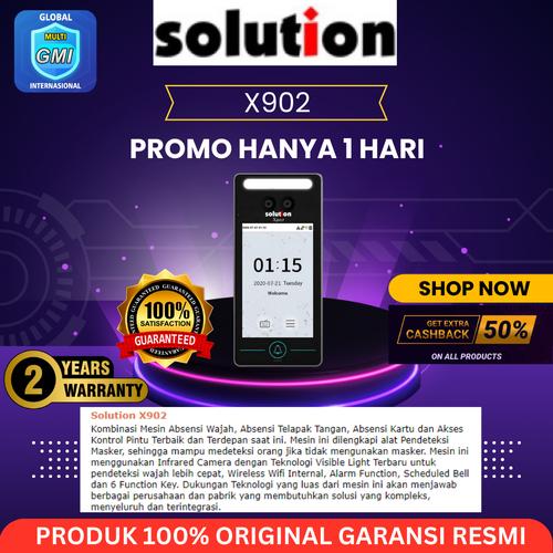 Promo SOLUTION X902 MESIN ABSENSI DAN AKSES KONTROL DETEKSI MASKER NO ...