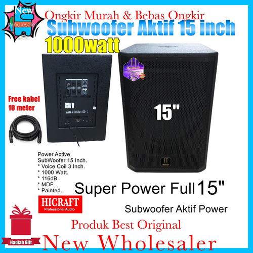 Jual Speaker Subwoofer Aktif Bass 15 inch Hicraft Megaverse 15 Pro original Sound Sub - Jakarta ...