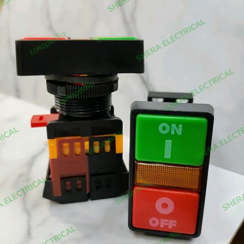 Jual DOUBLE PUSH BUTTON With LAMP 220VAC 30mm SCB-230 RED+GREEN - Jakarta Pusat - SHERA ...