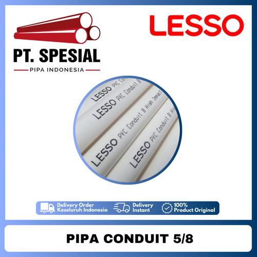 Jual Lesso Pipa Listrik / Pipa Conduit Lesso Putih 5/8 4 Meter 3000 ...