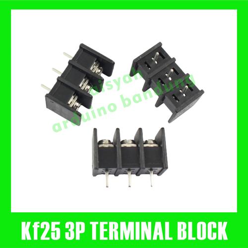 Promo Terminal Block Hitam 3P PCB 3 P KF25 3 Pin KF 25 pitch 7.62mm ...
