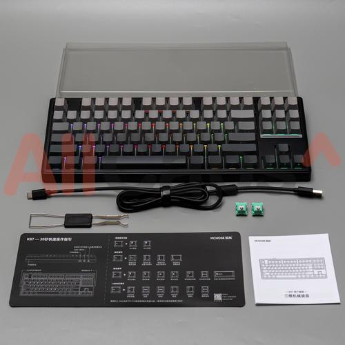 Promo MCHOSE K87 - Prebuilt 3-mode 80% TKL Hotswappable Mechanical Keyboard - GRADIENT BLACK ...