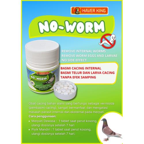 Jual NW NO WORM TABLET OBAT CACING BAHAN ALAMI UNTUK MERPATI PERKUTUT ...