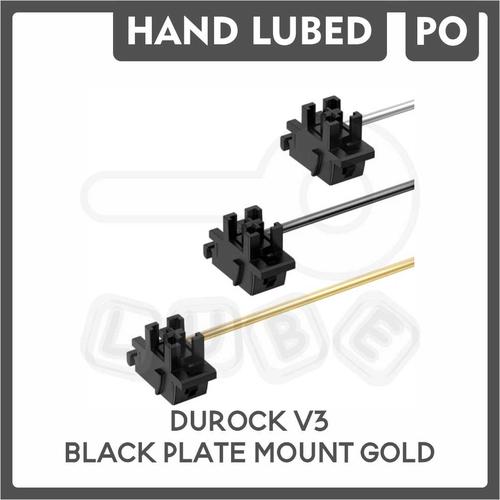 Jual LUBED Durock V3 Gold Black Plate Mount Keyboard Stabilizer Set 7u ...