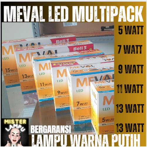 Jual Lampu Led Meval Promo Beli 3 gratis 1 5W 7W 9W 11W 13W 15W - 15 ...