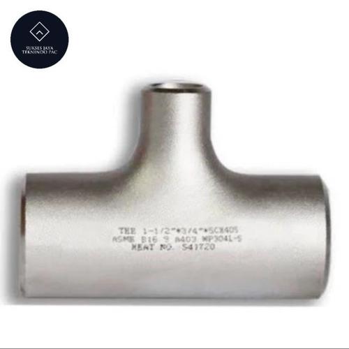 Jual REDUCER TEE LAS SS304 SCH40 UKURAN 3/4" x 1/2" INCH / VLOK TEE STAINLESS SS 304 SCH 40 ...