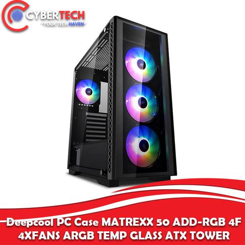 Jual DeepCool PC CASE MATREXX 50 ADD-RGB-4F 4XFANS ARGB TEMP GLASS ATX ...