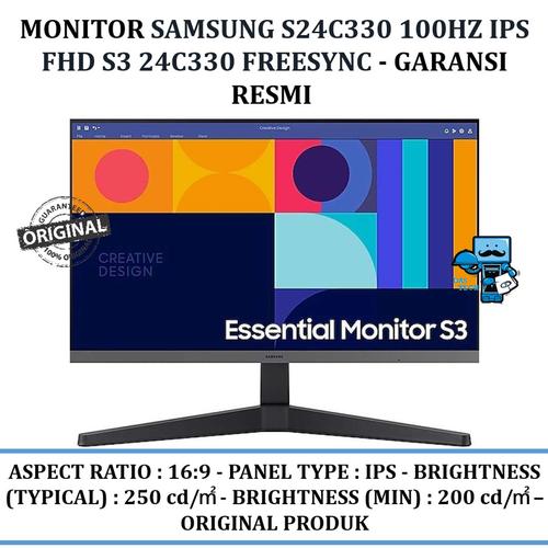 Promo Monitor Samsung S24C330 100HZ IPS FHD S3 24C330 24" Freesync ...