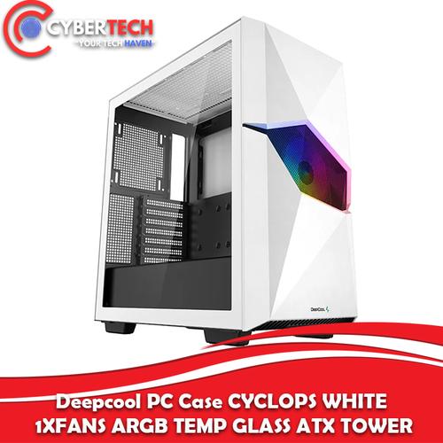Jual DeepCool PC CASE CYCLOPS WHITE 1XFANS ARGB TEMP GLASS ATX TOWER ...