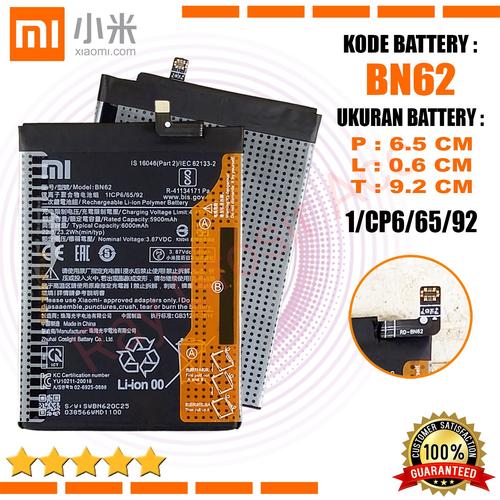 Jual Baterai Original Redmi 9T POCO M3 BN-62 BN62 BN 62 - Jakarta Pusat ...