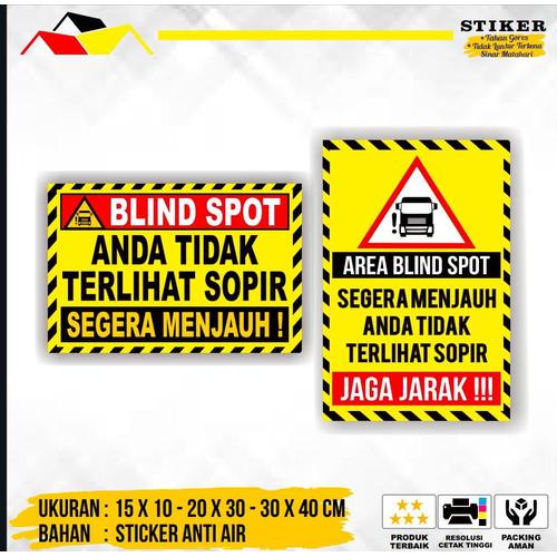 Jual Stiker Area Blind Spot Truk kendaraan / Stiker area titik buta ...