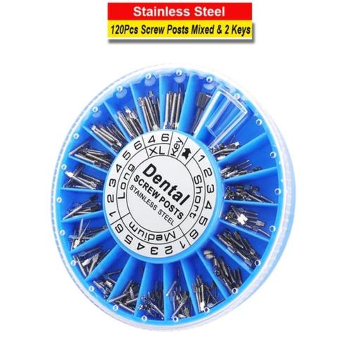 Jual baut dental pin screw post endodontic pasak gigi dental stainless ...