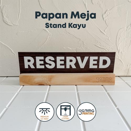 Jual Papan Meja Reserved Akrilik Kayu / Reserve Acrylic Table Sign ...