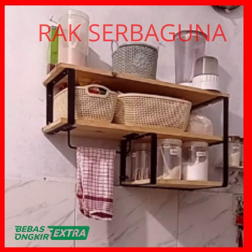 Jual Rak Bumbu Dapur 3 susun Serbaguna / Gantungan Dinding Besi ...