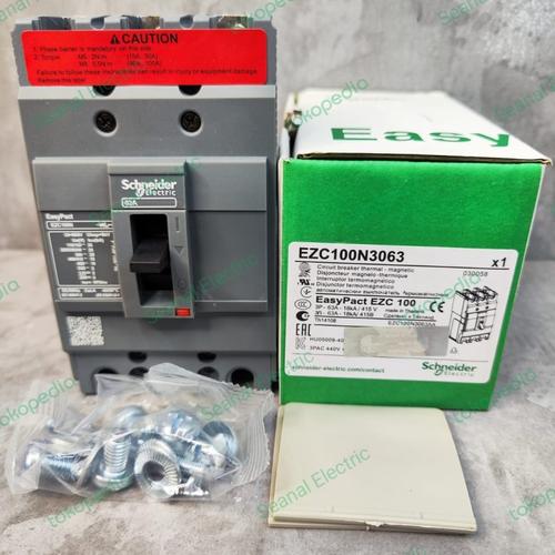 Jual MCCB 63A 3P EZC100N 18kA Schneider EZC100N3063 - Jakarta Pusat ...
