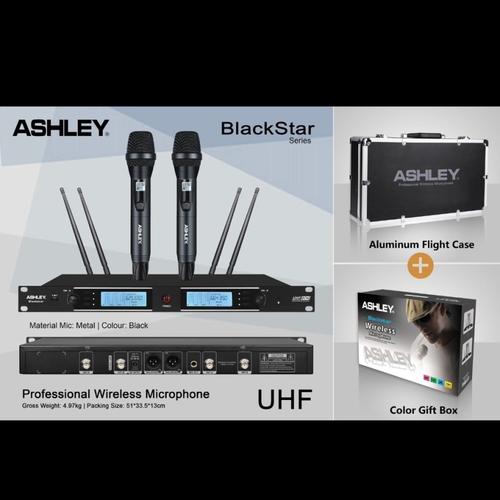 Jual MIC WIRELESS ASHLEY BLACK STAR MICROPHONE GARANSI ORIGINAL ...