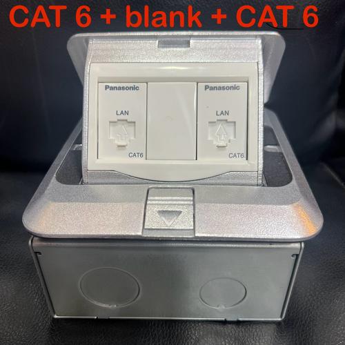 Jual stop kontak lantai Panasonic cat 6 Cat6 WEJ24886 2 PCS floor ...