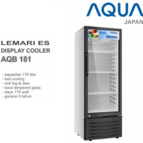 Promo AQUA Showcase Pendingin Display Cooler 4 Rak 170 Liter AQB-181 ...