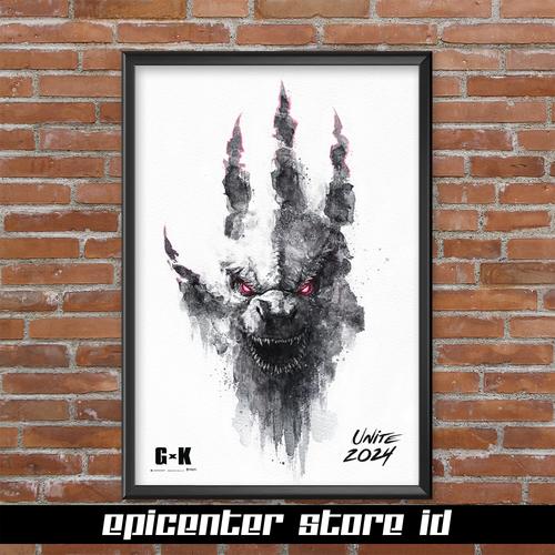Jual Poster Godzilla x Kong The New Empire - Godzilla + Frame - Hitam ...
