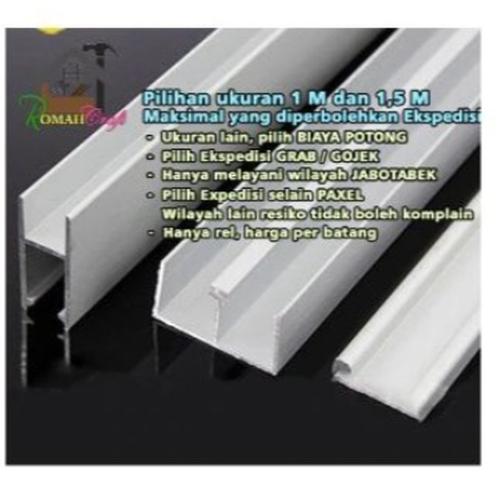 Jual Rel Showcase Sliding H 2 Cm 1 inch Roda Jendela Alumunium - Biaya ...