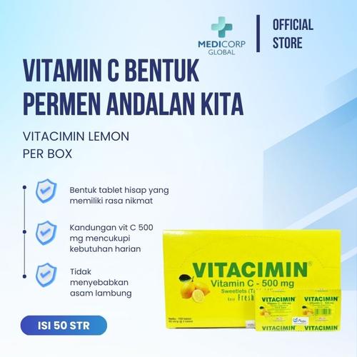 Promo Vitacimin vitamin C 500mg 100 tablet rasa fresh lemon xonce vicee ...