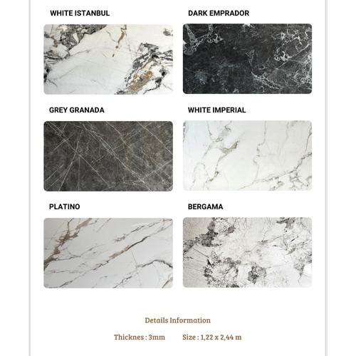 Jual Marmer Panel PVC Dekorasi Dinding Motif Marmer - WHITE ISTANBUL ...