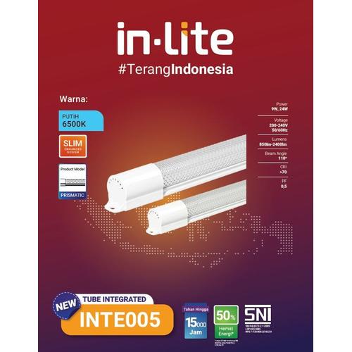 Jual INTE005 Lampu Bohlam Neon LED T8 T5 TUBE LIGHT 9W 60CM PRISMATIC ...