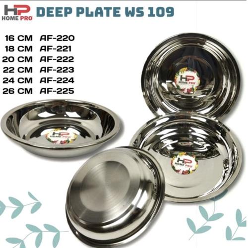 Jual DEEP PLATE RICE PLATE piring dalam stainless TEBAL / piring korea ...