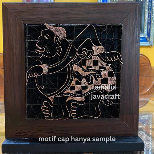 Promo hiasan dinding cap batik tembaga frame pajangan meja cap batik ...