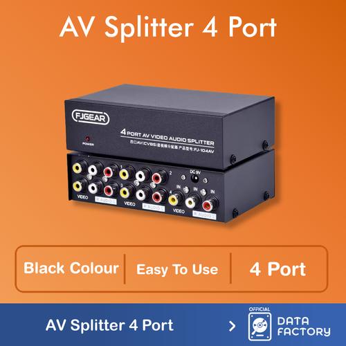Jual RCA AV Splitter 4port / Audio Video Spliter 4 Port - 1-4 Port / 4 ...