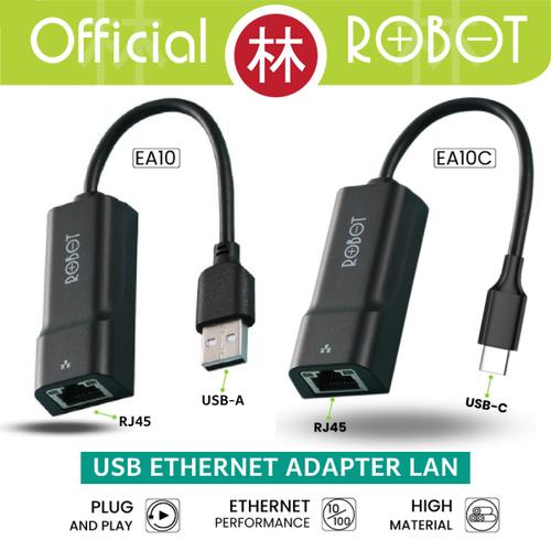 Promo Robot EA10 / EA10C USB Ethernet Adapter USB-A 2.0 / USB-C To RJ45 ...