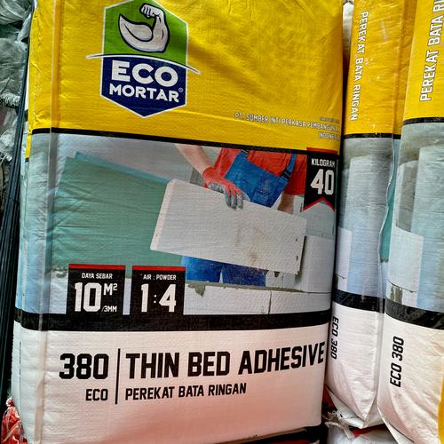 Jual ECO 380 MORTAR SEMEN PEREKAT BATA RINGAN 1SAK 40KG - Kota Surabaya ...