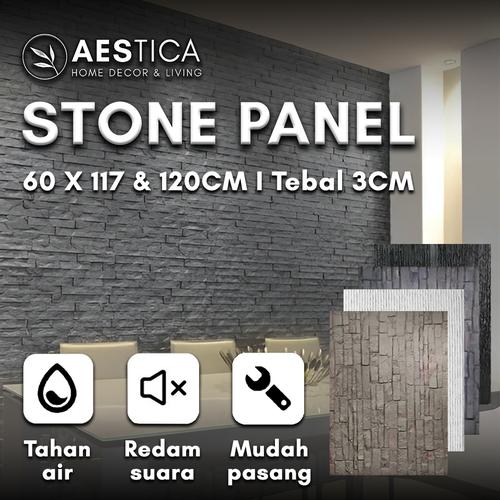 Promo Wall Panel Batu Alam Sintetis PU Stone Motif Rock Dekor Dinding ...