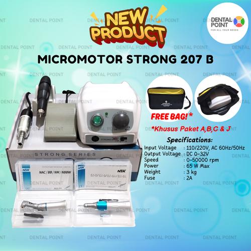 Jual Mikromotor STRONG 207 Highspeed Lowspeed / Micromotor / Mikro ...