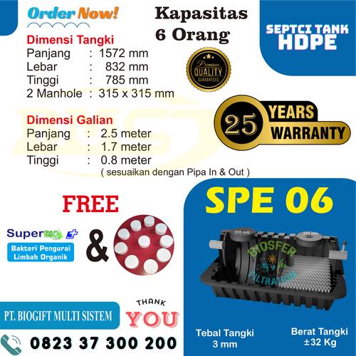 Jual Septic Tank Plastik SPE 06 - bio septic tank kapasitas 6 orang ...