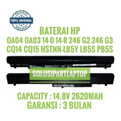 Jual Baterai Laptop HP ORIGINAL 740715-001, 746458-421 TPN-C113, TPN ...