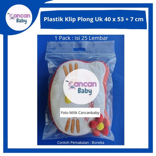 Jual Plastik Klip Plong 40x53+7 cm Ziplock Bening Jumbo Besar Baju ...