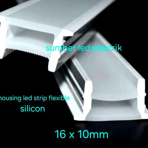 Jual cover led strip flexible silicon /housing led strip flexible ...