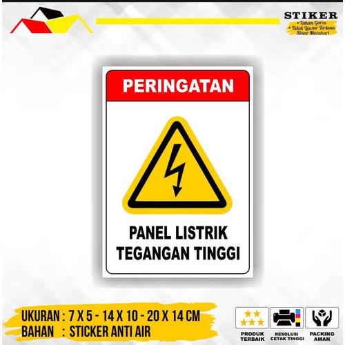 Jual Sign Stiker Arus Listrik / Sticker high voltage / stiker listrik ...