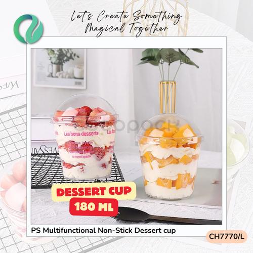 Jual 10 PCS PS Multifunctional Non-Stick Dessert Cup Puding Jelly 180ml ...