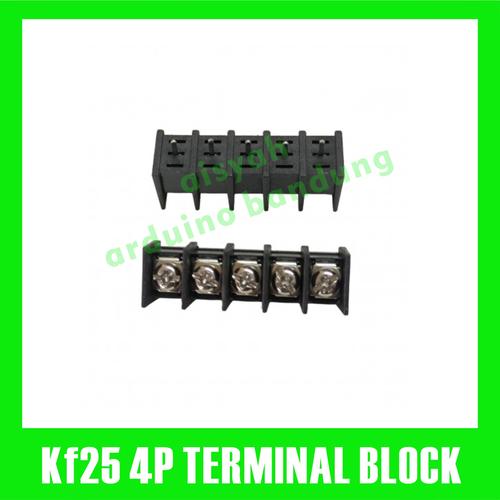 Jual Terminal Block Hitam 4P PCB 4 P KF25 4 Pin KF 25 pitch 7.62mm ...